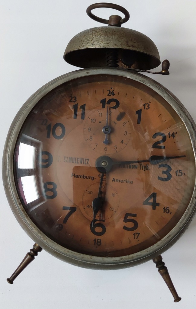 stary budzik reklamowy J.Szmulewicz Piotrków - 13192342440 - oficjalne ...