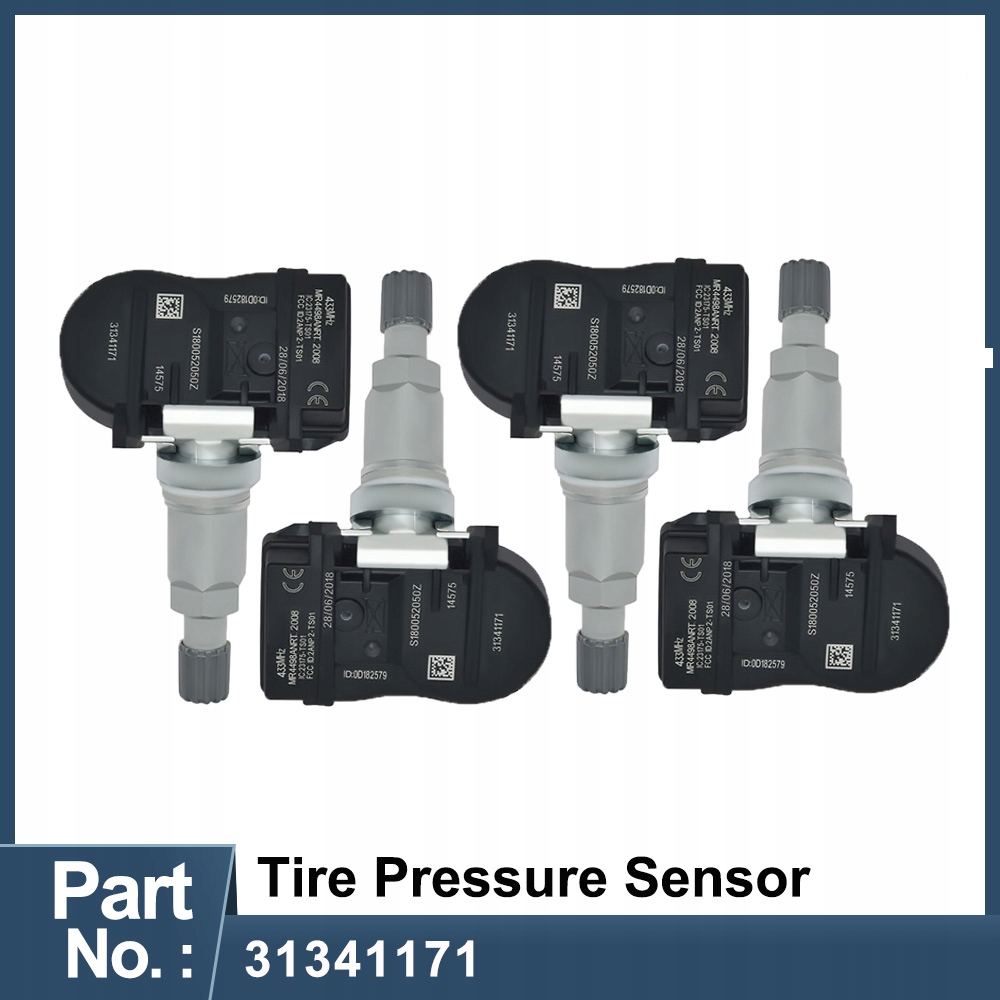 4PCS TPMS Tire Pressure Sensor 31341171 Volvo C30 S60 S70 S80 V40 V60 ...