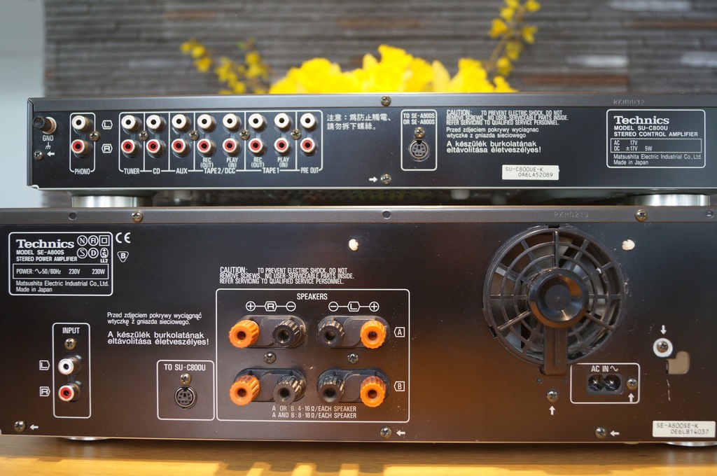 Technics wzmacniacz SU-C800U + SE-A800S z pilotem. - 9036415387 - oficjalne archiwum Allegro