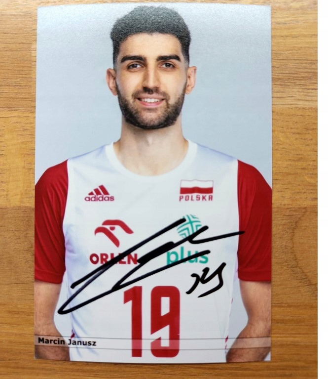 Marcin Janusz oryginalny autograf reprezentacja Polski w siatkówce ...