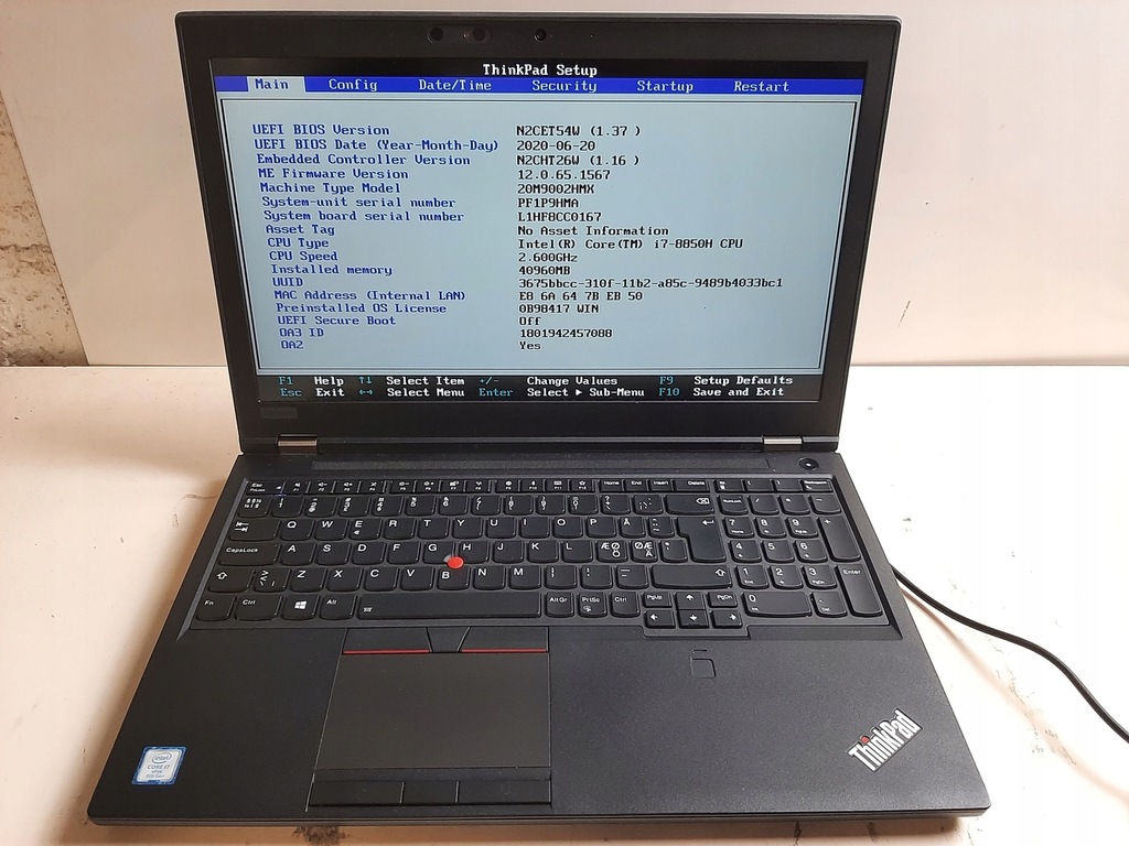 Lenovo Thinkpad P52 i7 8gen (2149191) - 15343143430 - oficjalne ...