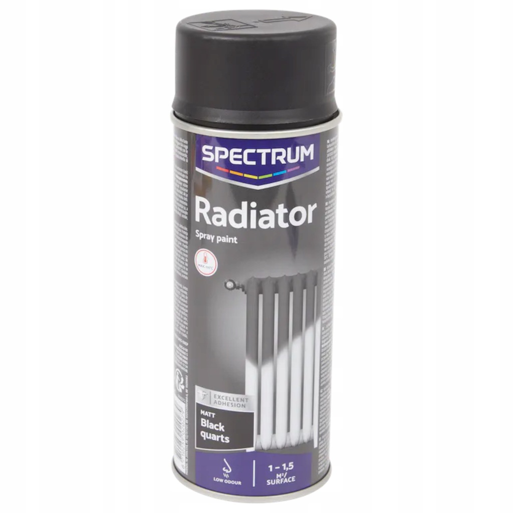 Farba do grzejników w sprayu Spectrum Czarna 400ml - 14070233689 ...