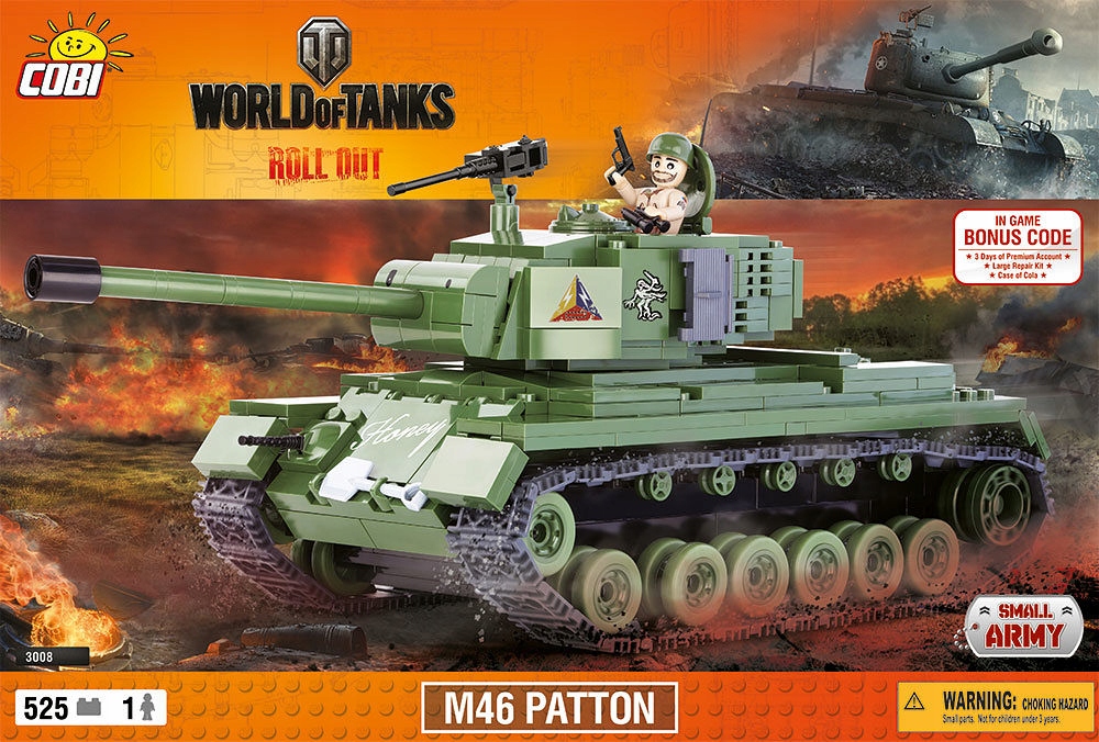 KLOCKI WORLD OF TANKS COBI M46 PATTON CZOŁG - 7937916744 - oficjalne ...