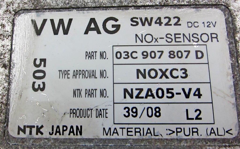 AUDI VW TOURAN 1.6 FSI SENSOR 03C907807D SONDA NOX - 7381854707 ...