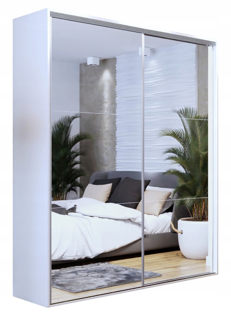 Szafa WIKI 200 Lustro Front Biała Nowoczesna Duża - 10795394589 ...