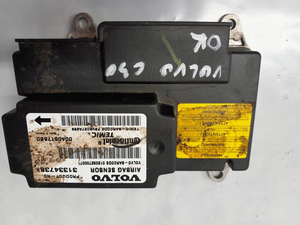 VOLVO C30 V50 C70 MODUŁ SRS SENSOR PODUSZEK AIRBAG - 12550433905 - oficjalne archiwum Allegro