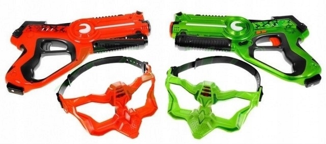 ZESTAW DO LASER TAG 2x PISTOLET 2x MASKA PAINTBALL - 7682815599 ...