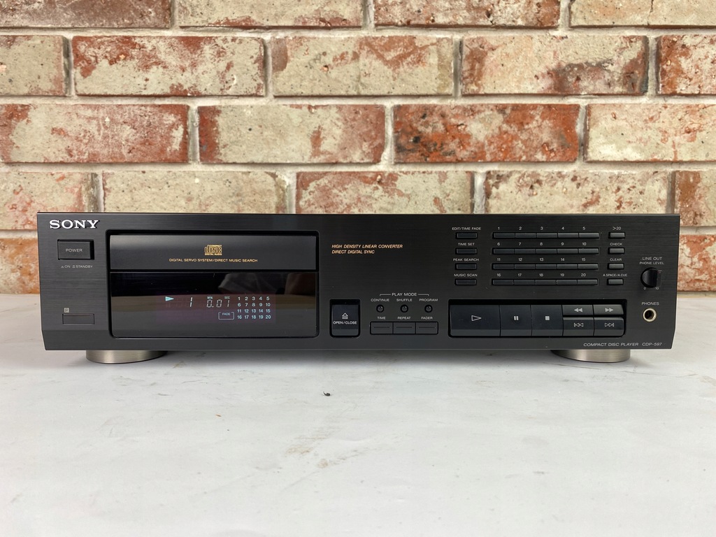 Sony CDP-597 Odtwarzacz płyt CD vintage - 11618101121 - oficjalne archiwum Allegro
