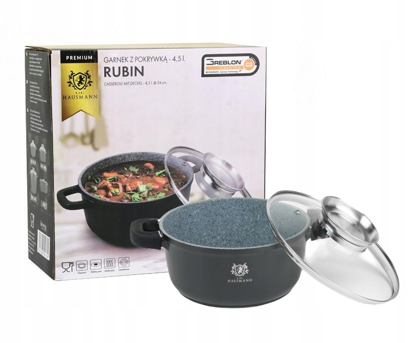 Garnek Granit Karl Hausman 4.4L GREBLON INDUKCJA - 12067812887 ...