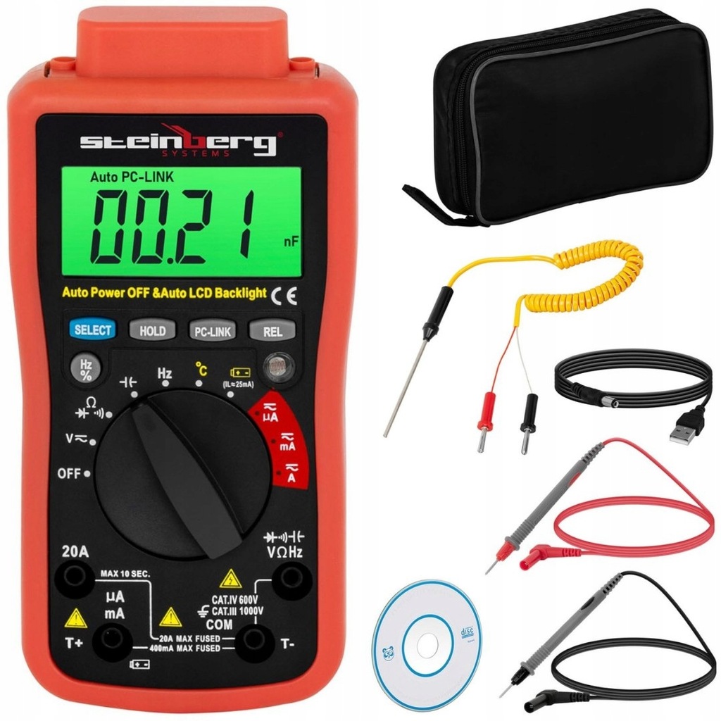 MULTIMETR MIERNIK CYFROWY PRĄDU AC/DC Z TESTEREM B - 11442574102 ...