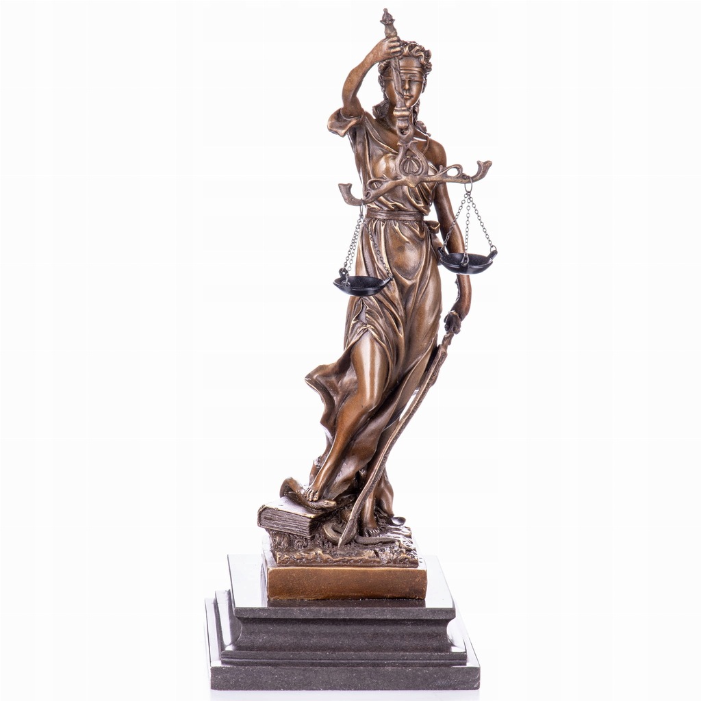 Rzeźba Temidy z Brązu Figura Kobiety z Wagą - 12929253527 - oficjalne ...