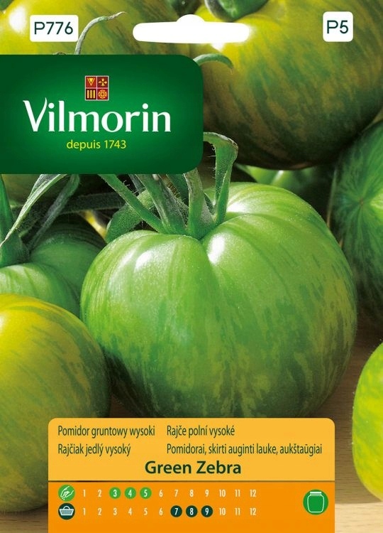 POMIDOR GRUNTOWY ZIELONY GREEN ZEBRA 0,2G VILMORIN - 11548073257 - oficjalne archiwum Allegro
