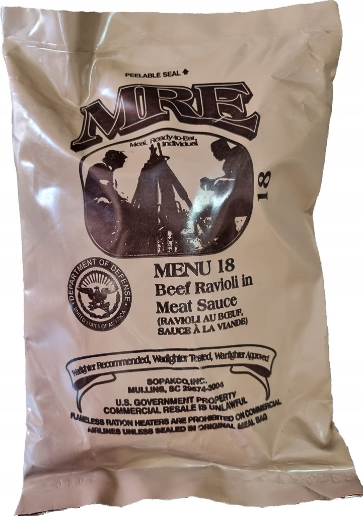 Racja żywnościowa MRE USA MEAL NR 18 - 13519075572 - oficjalne archiwum ...