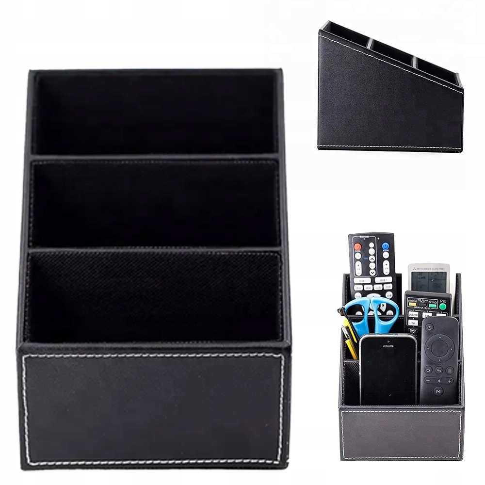 PU Leather Office Storage Remote Control Organizer - 13497503141 ...