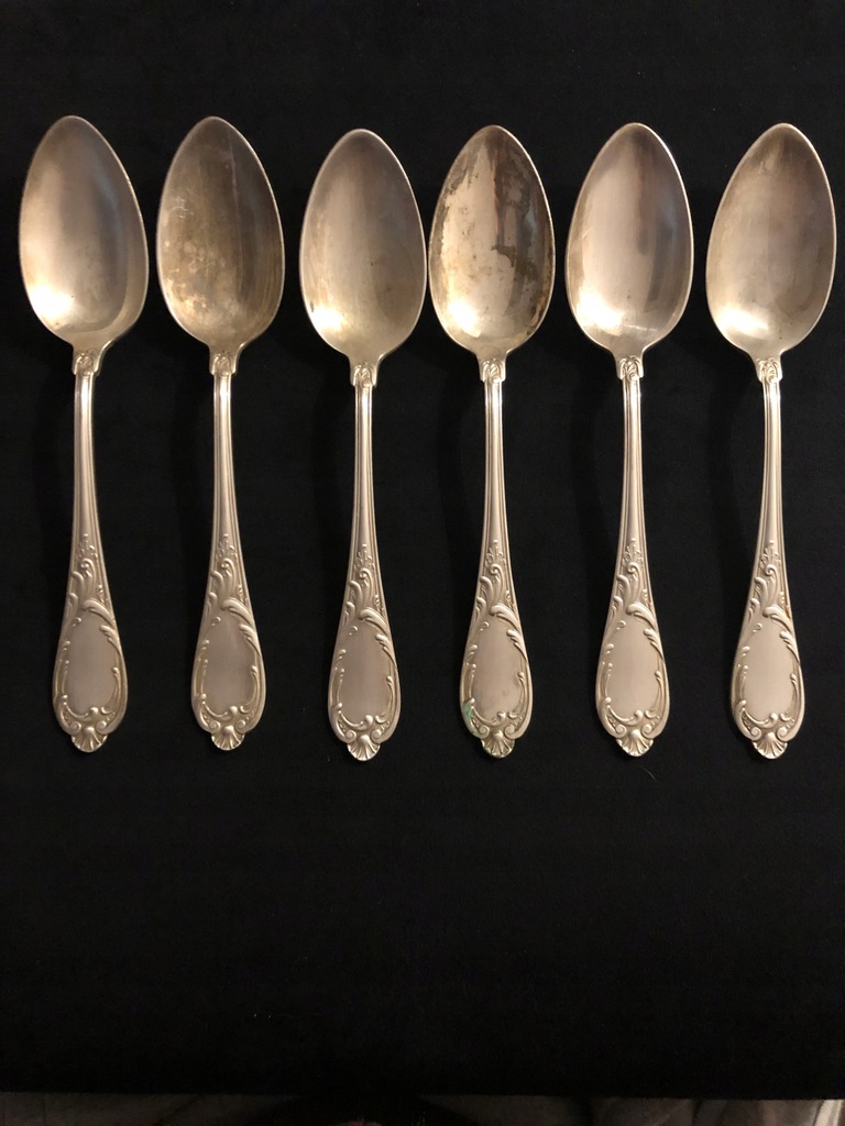 Platerowane srebrem łyżki wellner patent 90 45 - 12899747740 ...