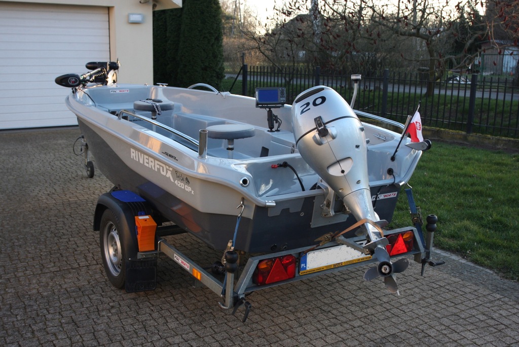 Łódź Riverfox 420 GPx Honda BF20 River Fox - 9097971740 - oficjalne archiwum Allegro