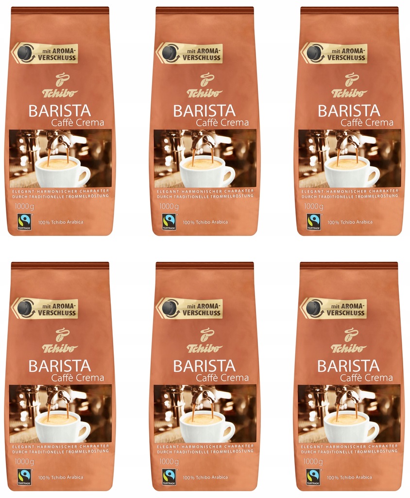 Tchibo Barista Kawa ziarnista Caffe Crema 6x1kg - 8000984744 ...