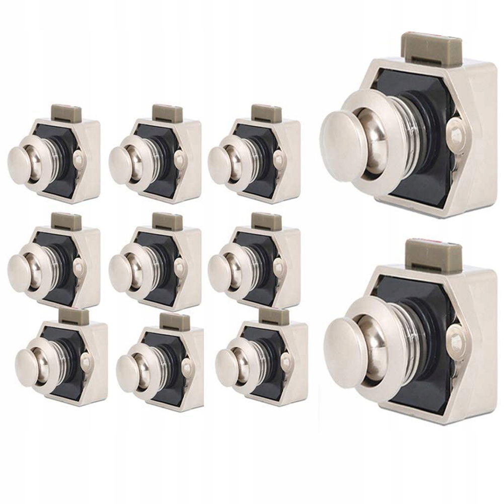 ZAMEK MEBLOWY ZATRZASKOWY WCISKANY DO SZAFKI 10szt - 11044104391 - oficjalne archiwum Allegro