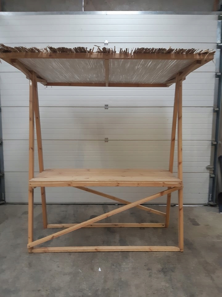 Drewniane stoisko stragan jarmarkowy do konsumpcji - 9200974261 ...