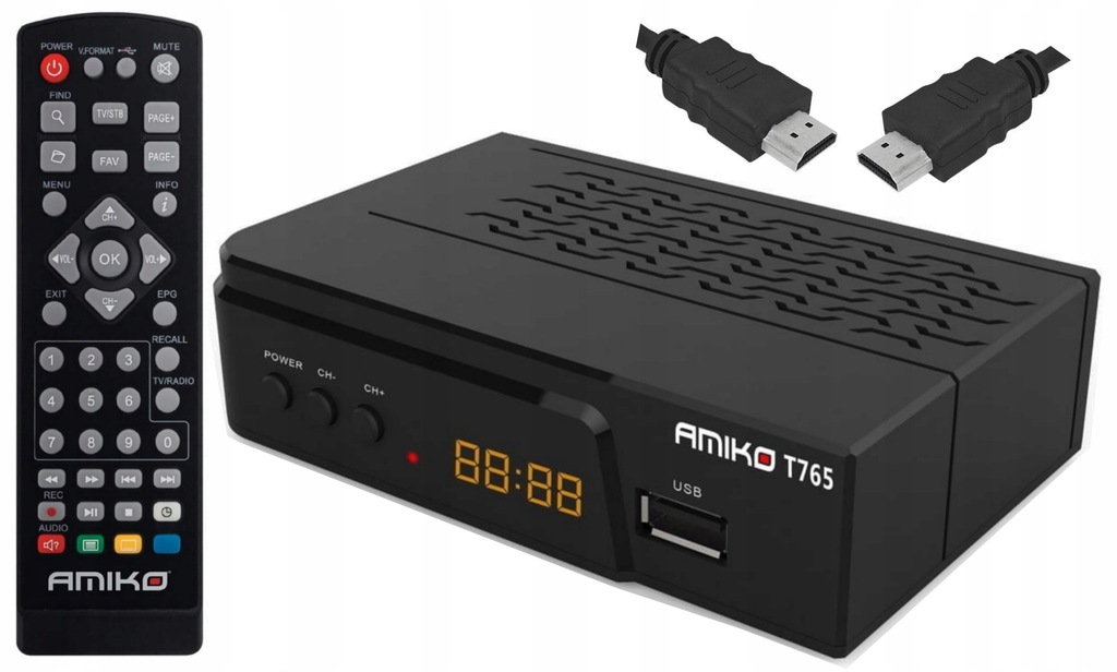 TUNER DEKODER TV NAZIEMNEJ HD DVB-T2 H.265 HEVC - 12116704020 - oficjalne archiwum Allegro