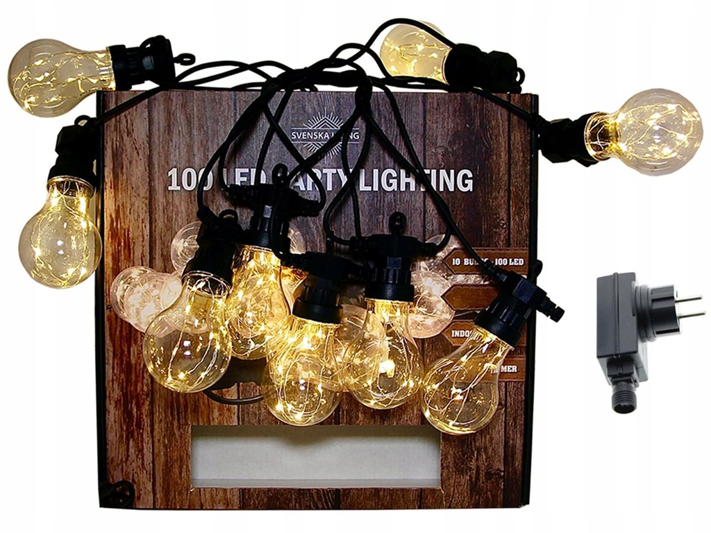 LED GIRLANDA 230V LAMPKI ŻARÓWKI ŁAŃCUCH OGRODOWE - 12079650056 ...