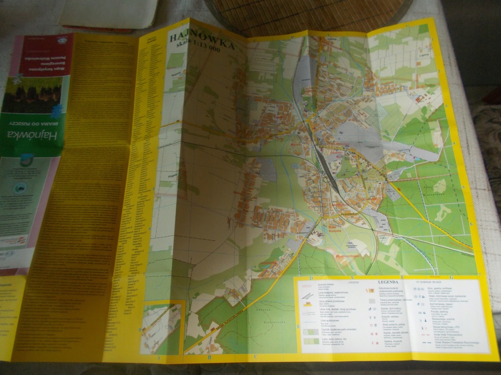 Hajnówka plan miasta i mapa puszczy Białowieskiej - 12180444877 ...