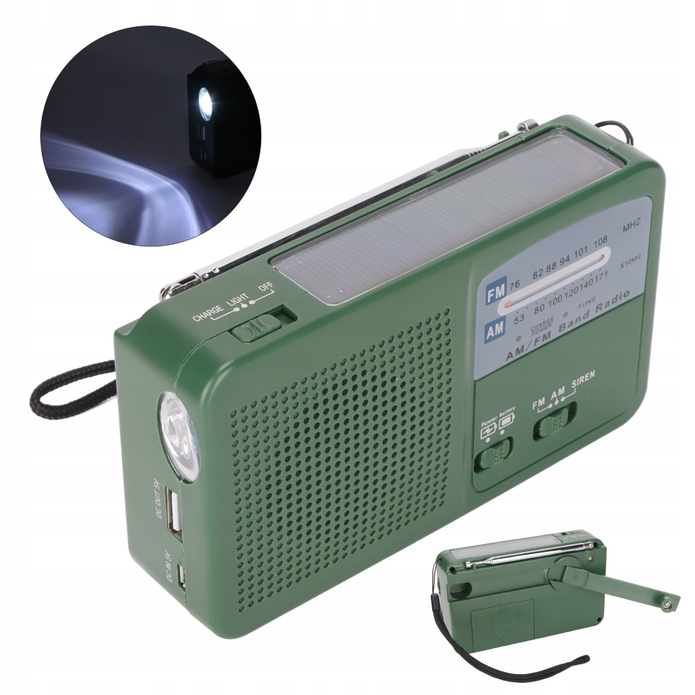 RADIO AWARYJNE NA KORBKĘ SOLARNE AM FM - 12821721064 - oficjalne ...