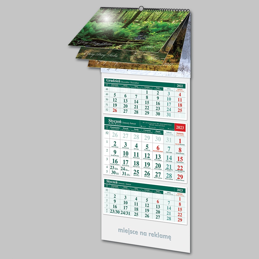 Kalendarz trójdzielny ,,cztery pory roku,, - 2023 - 12574865632 ...