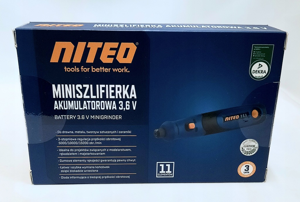 MINISZLIFIERKA AKUMULATOROWA NITEO TOOLS 3,6 V - 13214261599 - oficjalne archiwum Allegro