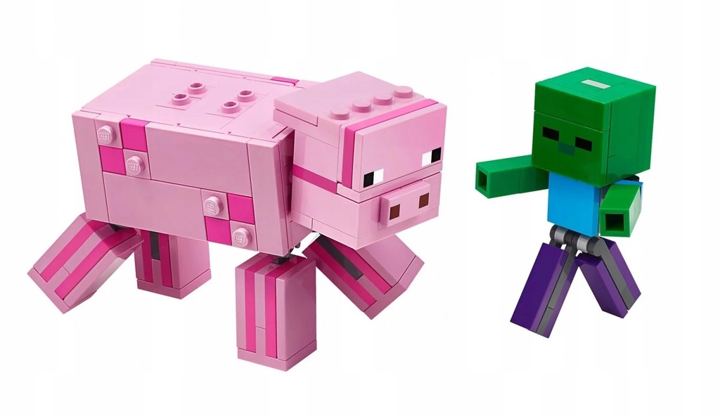 Lego Minecraft 21157 BigFig - Świnka i mały zombie - 12153833799 ...