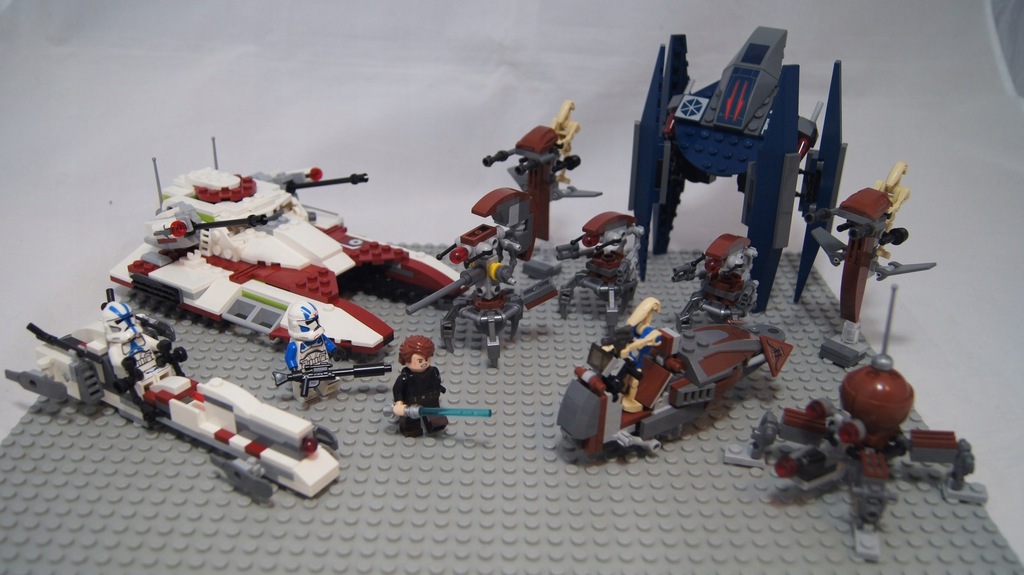 Lego Star Wars 501 legion clone vs droid droideka anakin fighter tank ...