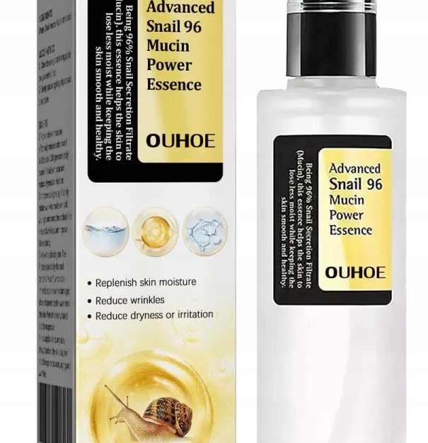 OUHOE ADVANCED SNAIL96 MUCIN POWER nawilżająca esencja do twarzy 100 ml - 16554544201 ...