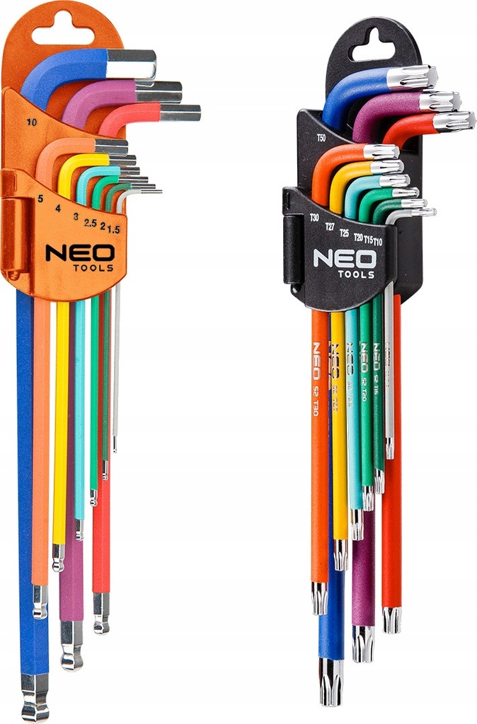 ZESTAW NEO TOOLS KLUCZE IMBUS TORX KOMPLET DŁUGIE - 11680888513 ...