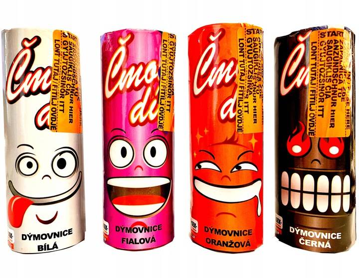 ŚWIECE DYMNE GENERATOR DYMU D2CN 4szt RÓŻNE KOLORY - 11902500987 ...