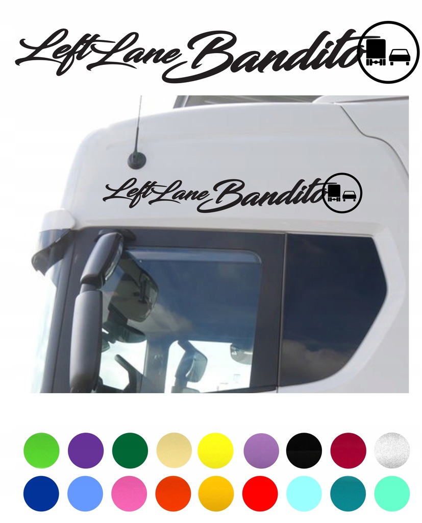 2 x Left Lane Bandito Naklejk na LKW TIR Somochód - 12150414849 ...