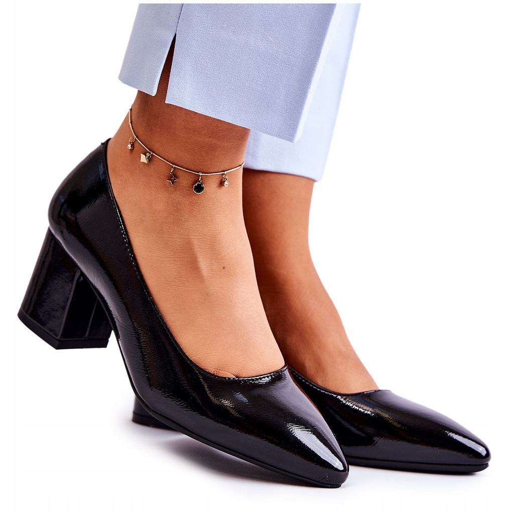 LAKIEROWANE CZÓŁENKA SERGIO LEONE PB411 CZARNE 40 - 12344064069 - oficjalne archiwum Allegro