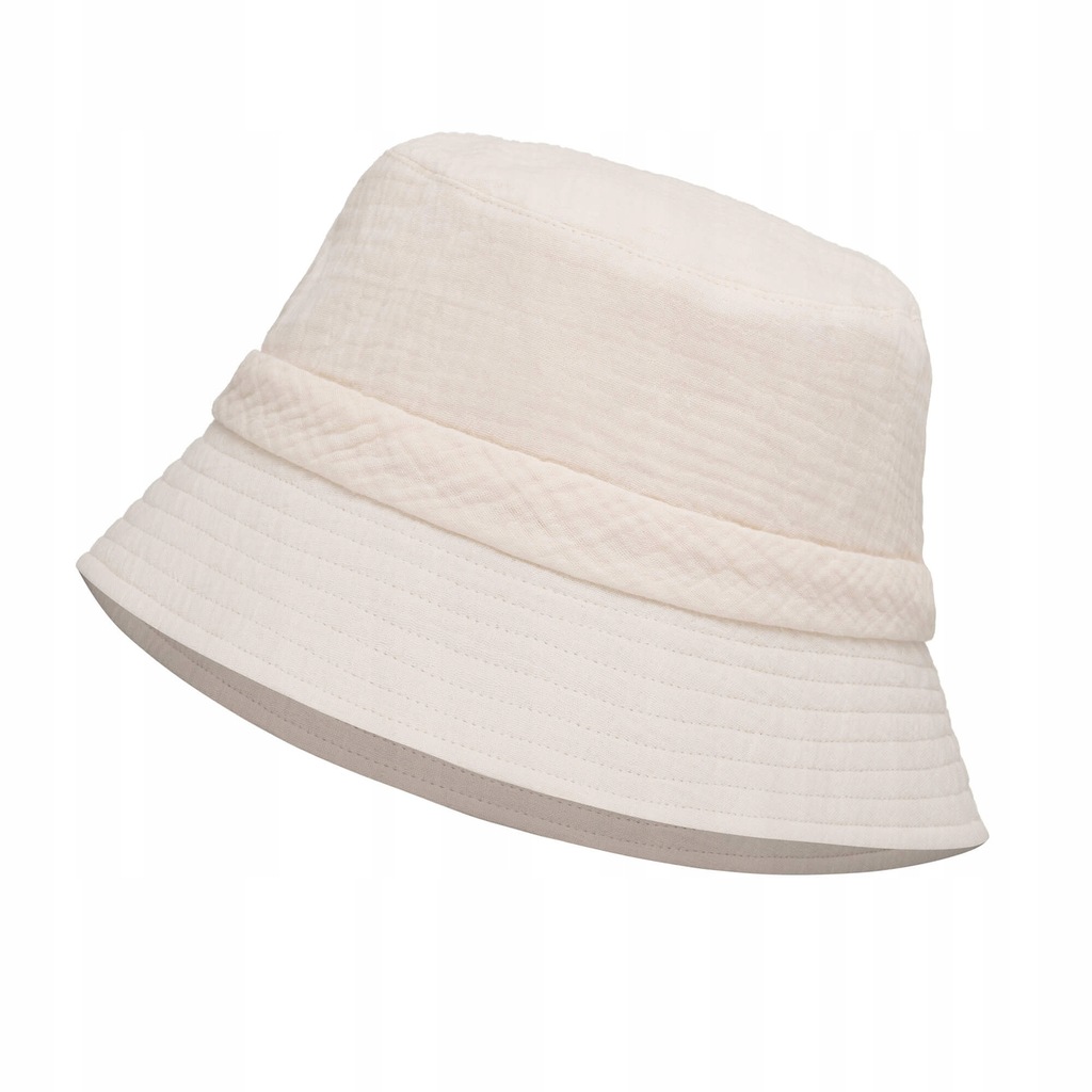 Kapelusz damski muślinowy bucket hat Ecru M - 13703273344 - oficjalne archiwum Allegro