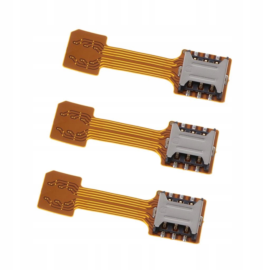 3x Dual SIM Card Adapter Extender Nano SIM Adapter for Phone ...
