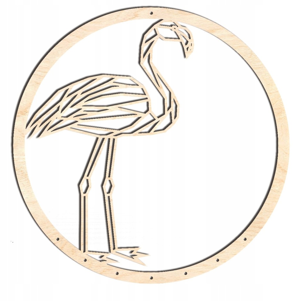 drewniana drewniana baza do makram ptak flaming 30 - 10659335957 ...