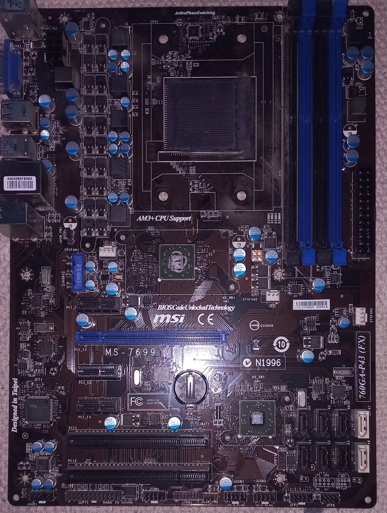Uszkodzona płyta główna MSI MS-7699 rev. 1.0 - 12640399500 - oficjalne archiwum Allegro