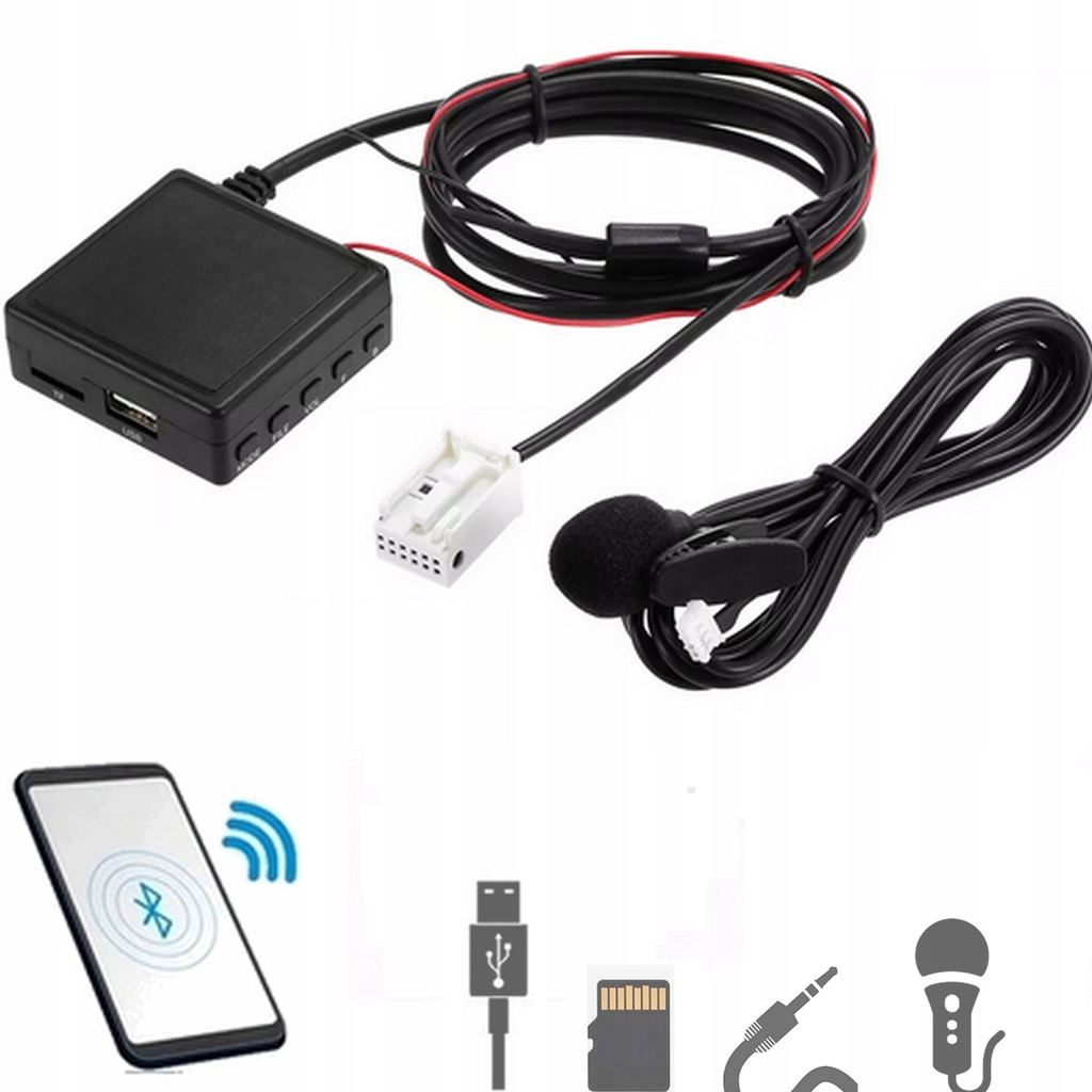 EMULATOR ZMIENIARKI BLUETOOTH AUX USB TF MIKROFON BMW E39/46/53/85 R50 R52 - 15183144140 ...
