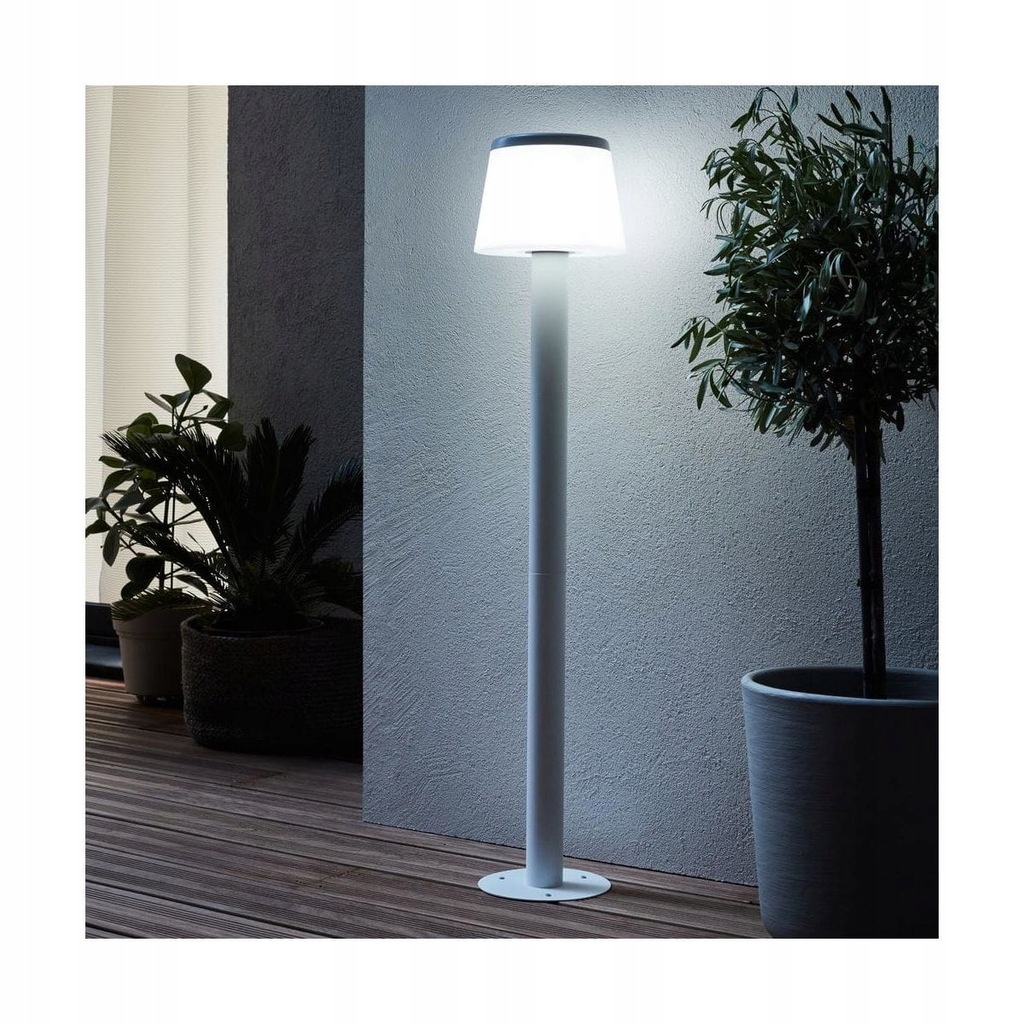 Lampa ogrodowa stojąca Ayos IP44 1 m biała E27 - 13620979182 ...