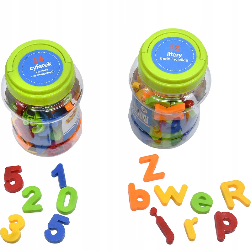 LITERKI I CYFERKI MAGNETYCZNE NA MAGNES DO TABLICY - 12762283153 ...