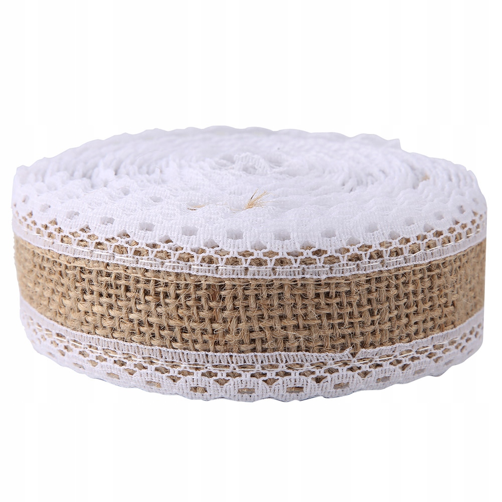 Jutowa wstążka koronkowa juta rzemieślnicza - 12896704066 - oficjalne ...