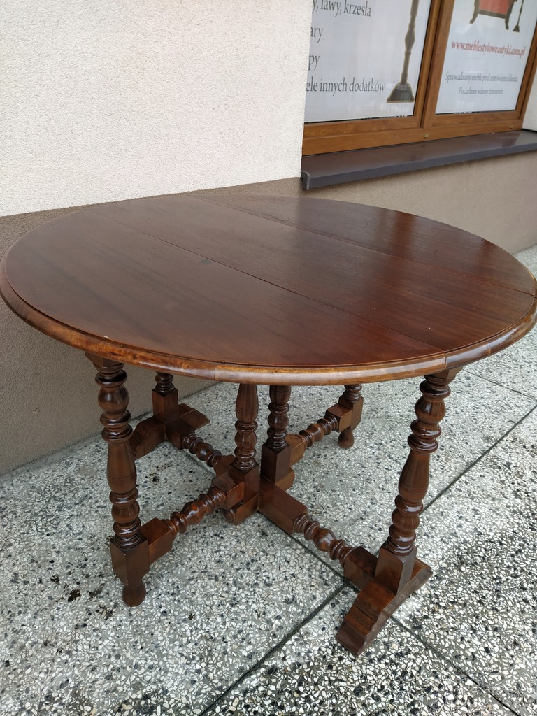 Купить Стол GATE-LEG круглый дубовый. Красивая прокатка: отзывы, фото и характеристики на Aredi ...