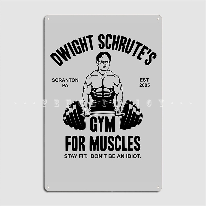 Dwight Schrute Gym For Muscles Tin plakat - 11988259066 - oficjalne ...