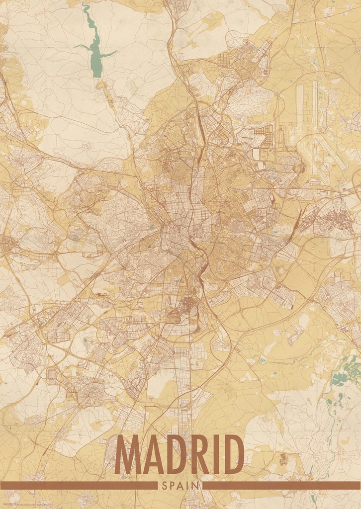 Madryt Mapa Miasta Madrid - plakat A3 29,7x42 cm - 12819133298 ...
