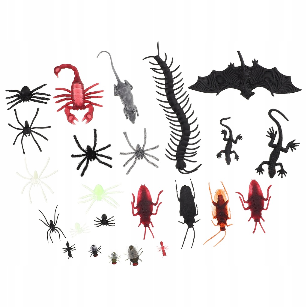 PLASTIC BUGS TOY INSECTS KIDS - 14338479892 - oficjalne archiwum Allegro