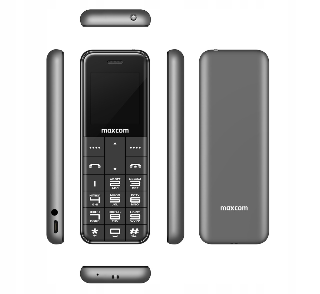 Mini telefon Maxcom MM111 z klawiaturą Ukraińską - 12037574219 ...