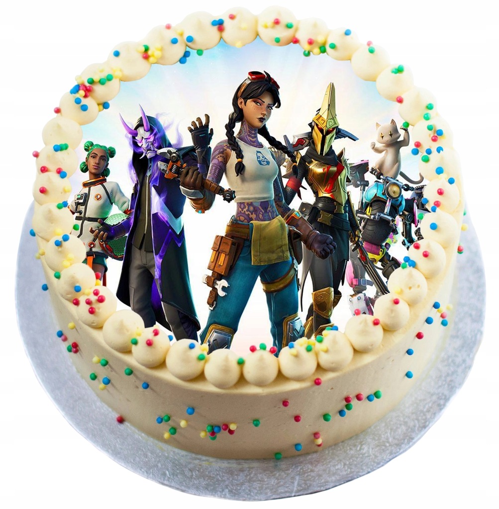 OPŁATEK NA TORT WZORY FORTNITE DUŻY WYBÓR + GRATIS IMIĘ WIEK ...